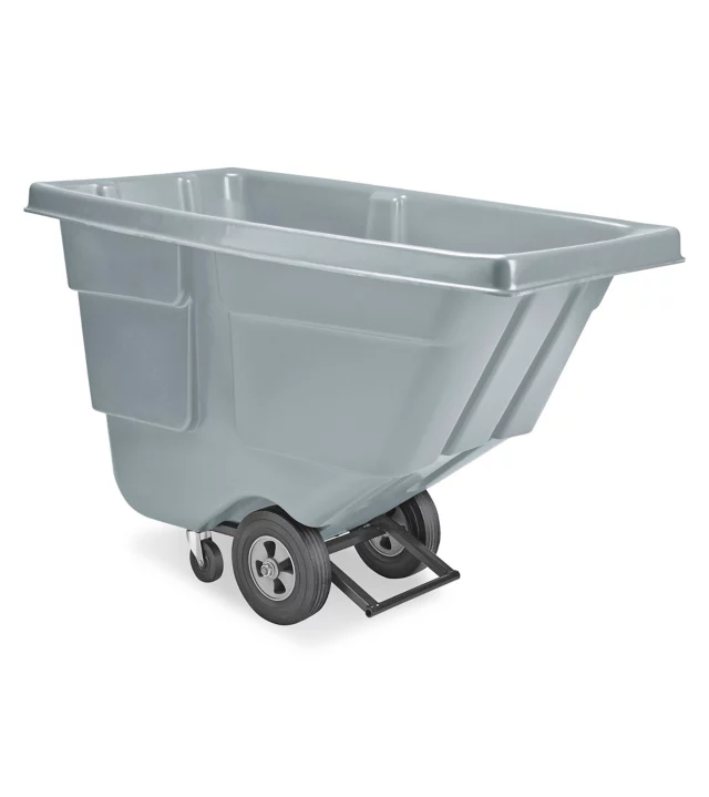 Uline Utility Tilt Truck - 1⁄2 Cubic Yard, Gray