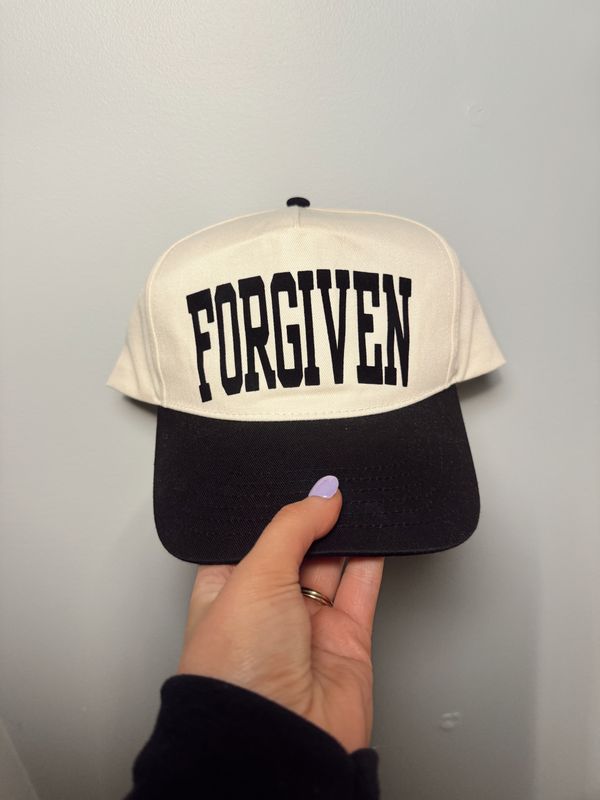 Forgiven or Custom Word Velvet Letter Hat