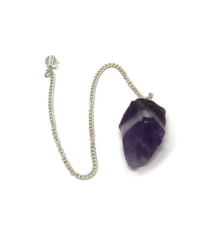 Rough stone pendulum Amethyst
