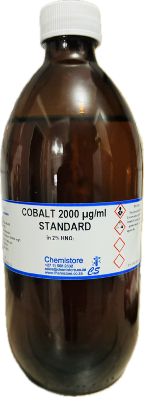 Cobalt standard 2000ppm in 2% HNO3