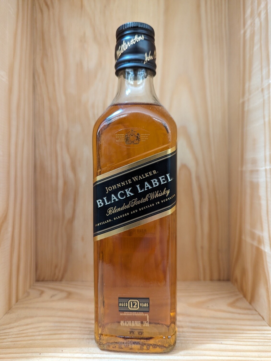 JOHNNIE WALKER BLACK SCOTCH 375ML