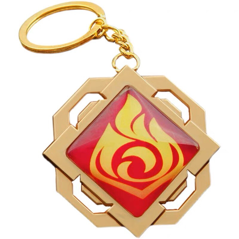 Genshin Vision Element Keyring Geo Pyro Anemo Cryo Electro Dendro Hydro