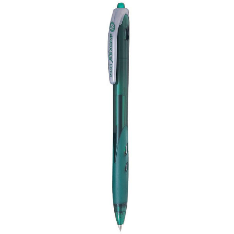 Pilot Rexgrip Retractable Medium Ballpoint Green