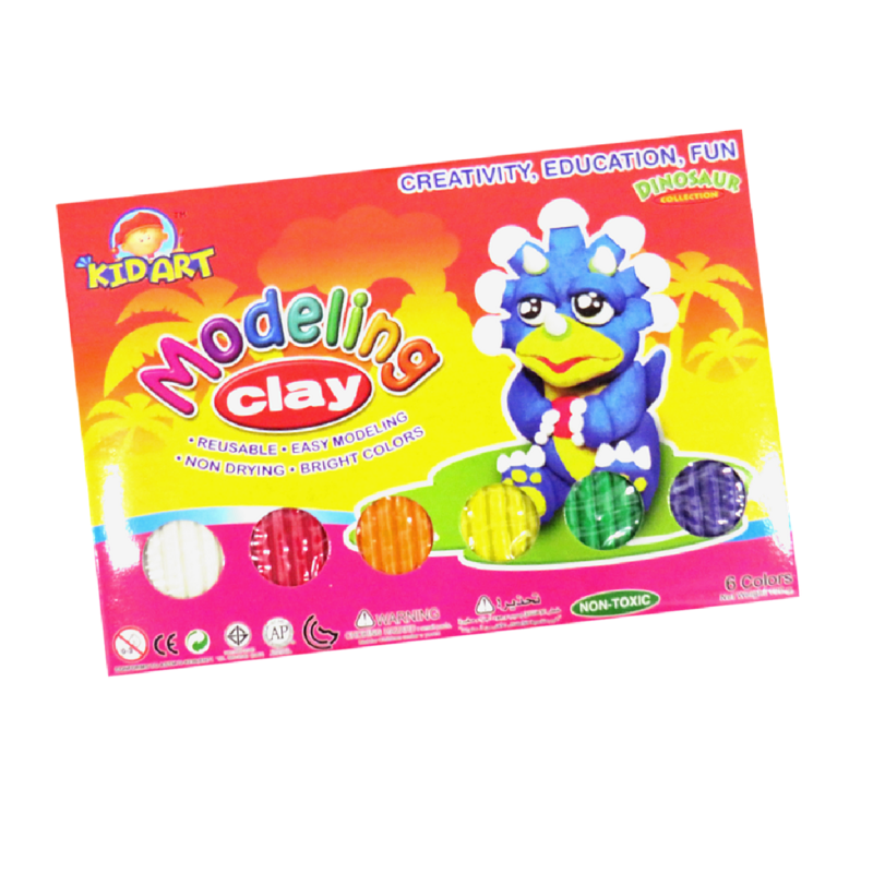 KidArt Modelling Clay 6 Colours 100g