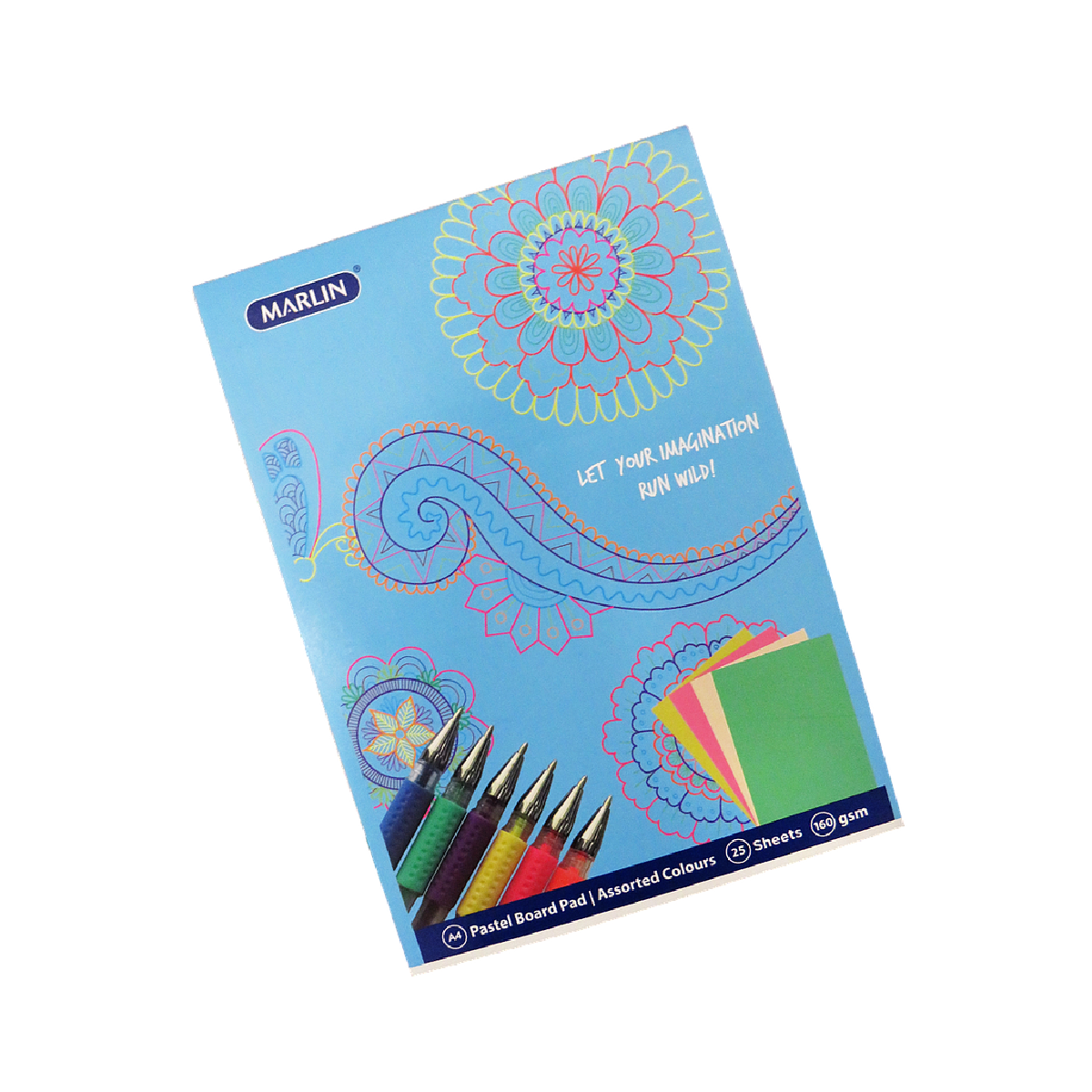 Marlin Project Board Pad A4 25 Sheets 160gsm Pastels Asrt