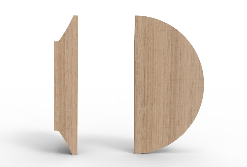 Door Handle | FLAT Half Moon PAIR Joinery Handle | Online Store