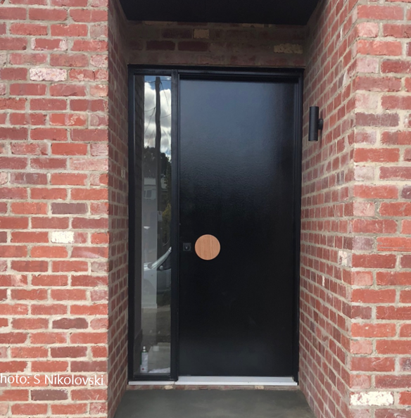 Door Handle | FLAT Full Moon Timber ENTRY SET | Online Store