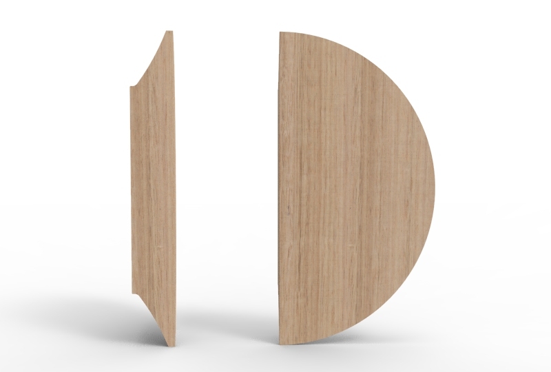 Door Handle | FLAT Half Moon Timber ENTRY SET | Online Store