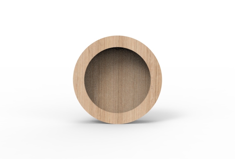 Door Handle | SETTO Round Timber Inset pull | Online Store