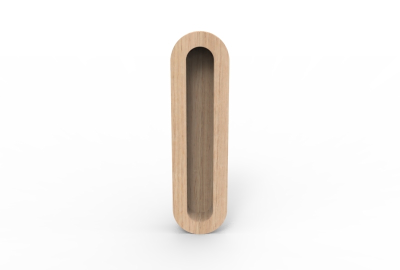 Door Handle | SETTO Long Rounded Timber Inset pull | Online Store