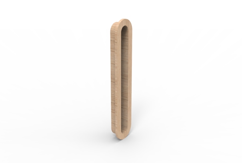 Door Handle | SETTO Long Rounded Timber Inset pull | Online Store