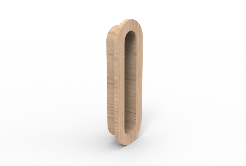 Door Handle | SETTO Long Rounded Timber Inset pull | Online Store