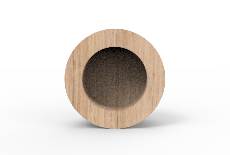 Door Handle | SETTO Round Timber Inset pull | Online Store