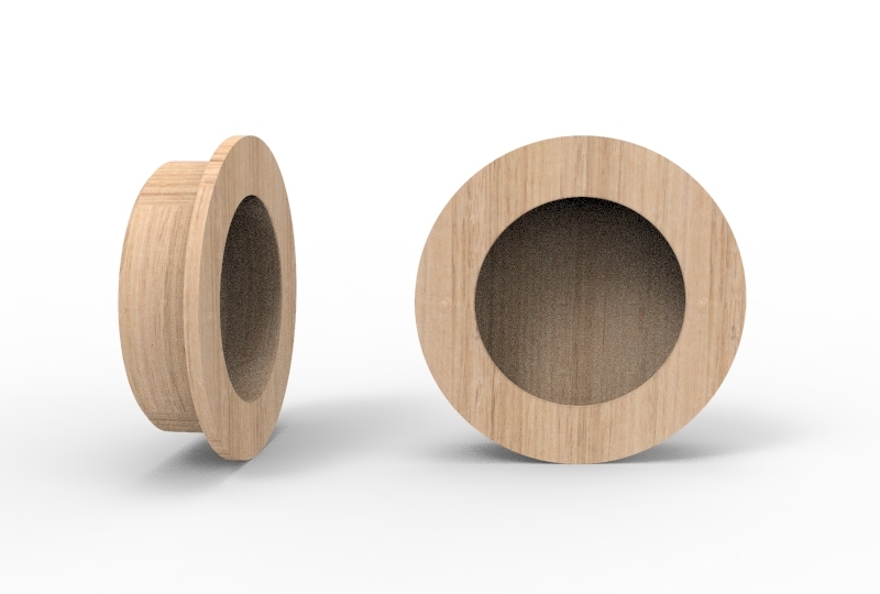 Door Handle | SETTO Round Timber Inset pull | Online Store