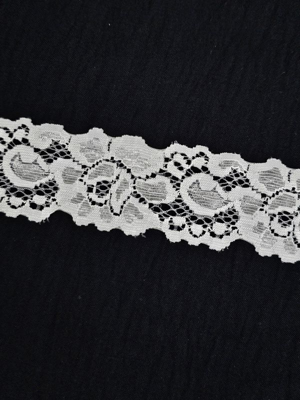 1⅝" White Stretch Lace