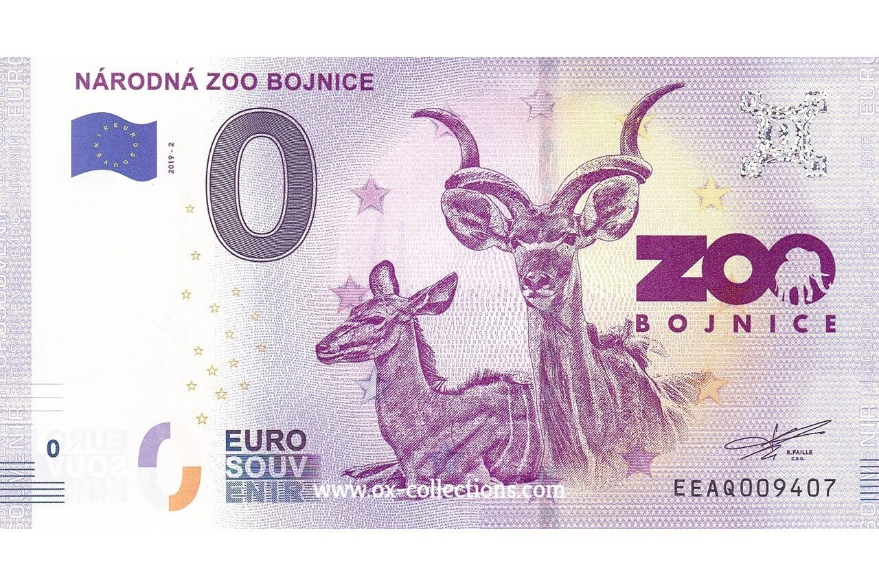 0 Euro Note Národná Zoo Bojnice EEAQ-2019-2 | Ox