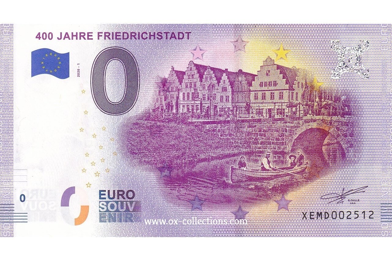 0 Euro Note 400 Jahre Friedrichstadt XEMD-2020-1 | Ox