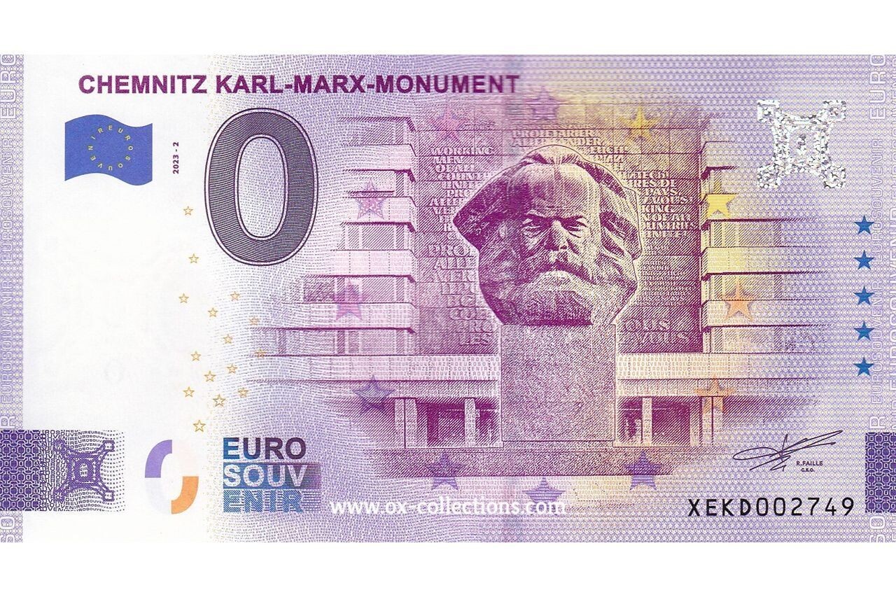 0 Euro Note Chemnitz Karl-Marx-Monument XEKD-2023-2 | Ox