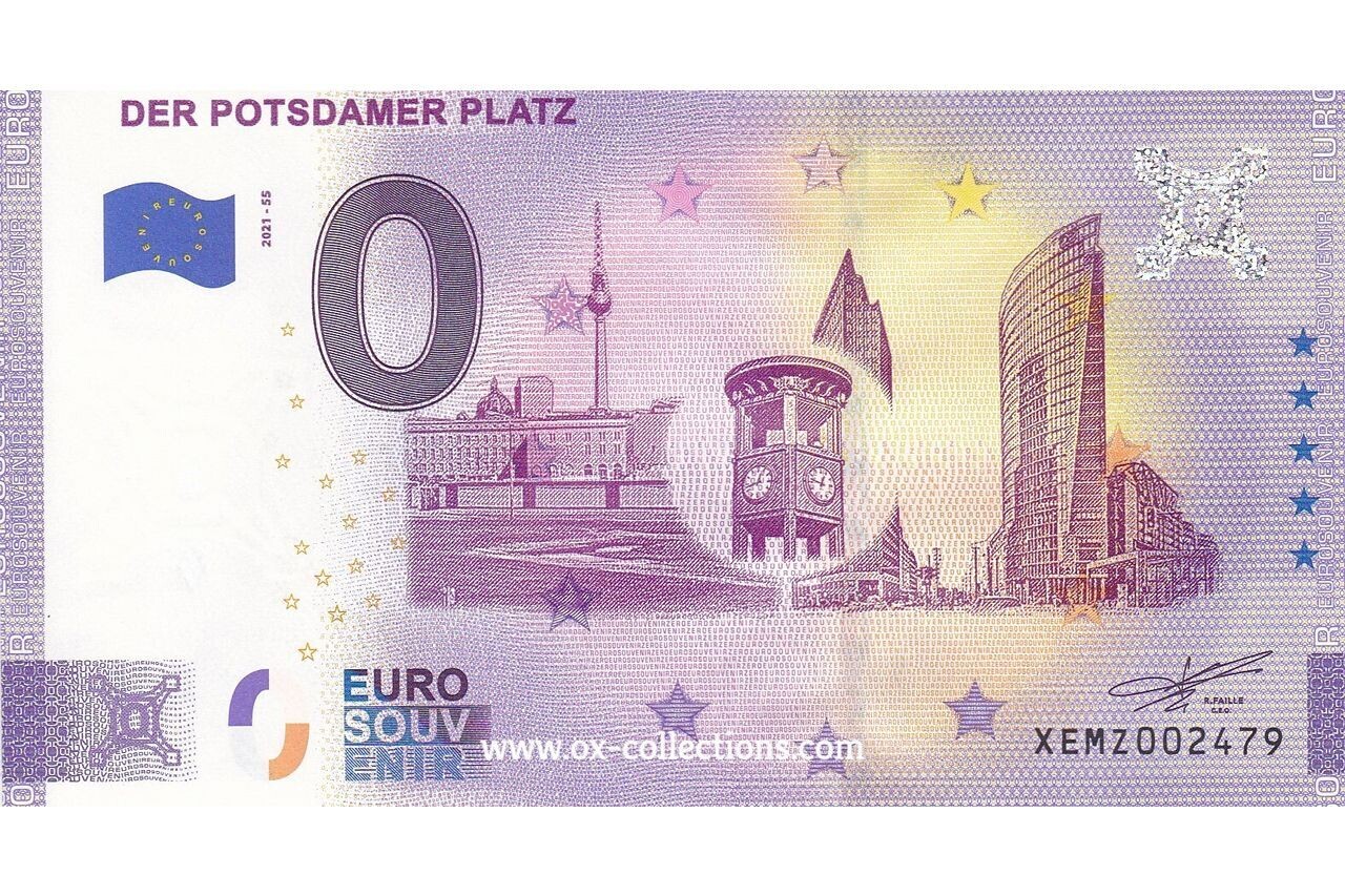 0 Euro Note Der Potsdamer Platz XEMZ-2021-55 | Ox