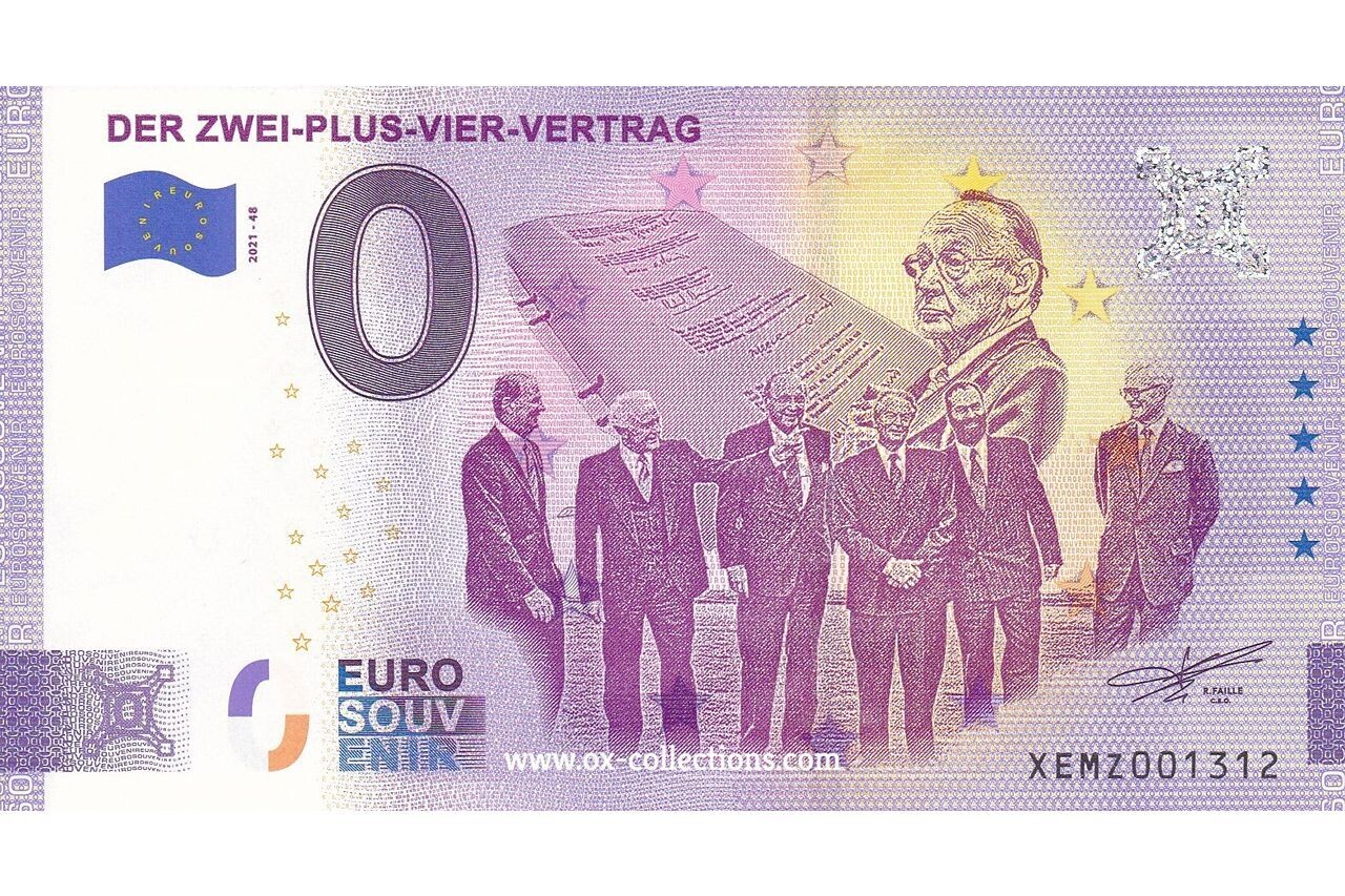 0 Euro Note Der Zwei-Plus-Vier-Vertrag XEMZ-2021-48 | Ox
