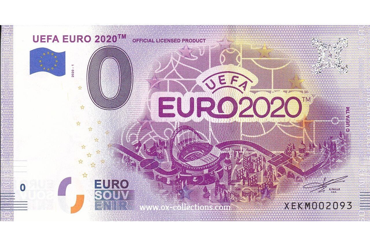 0 Euro Note UEFA Euro 2020 XEKM-2020-1 | Ox