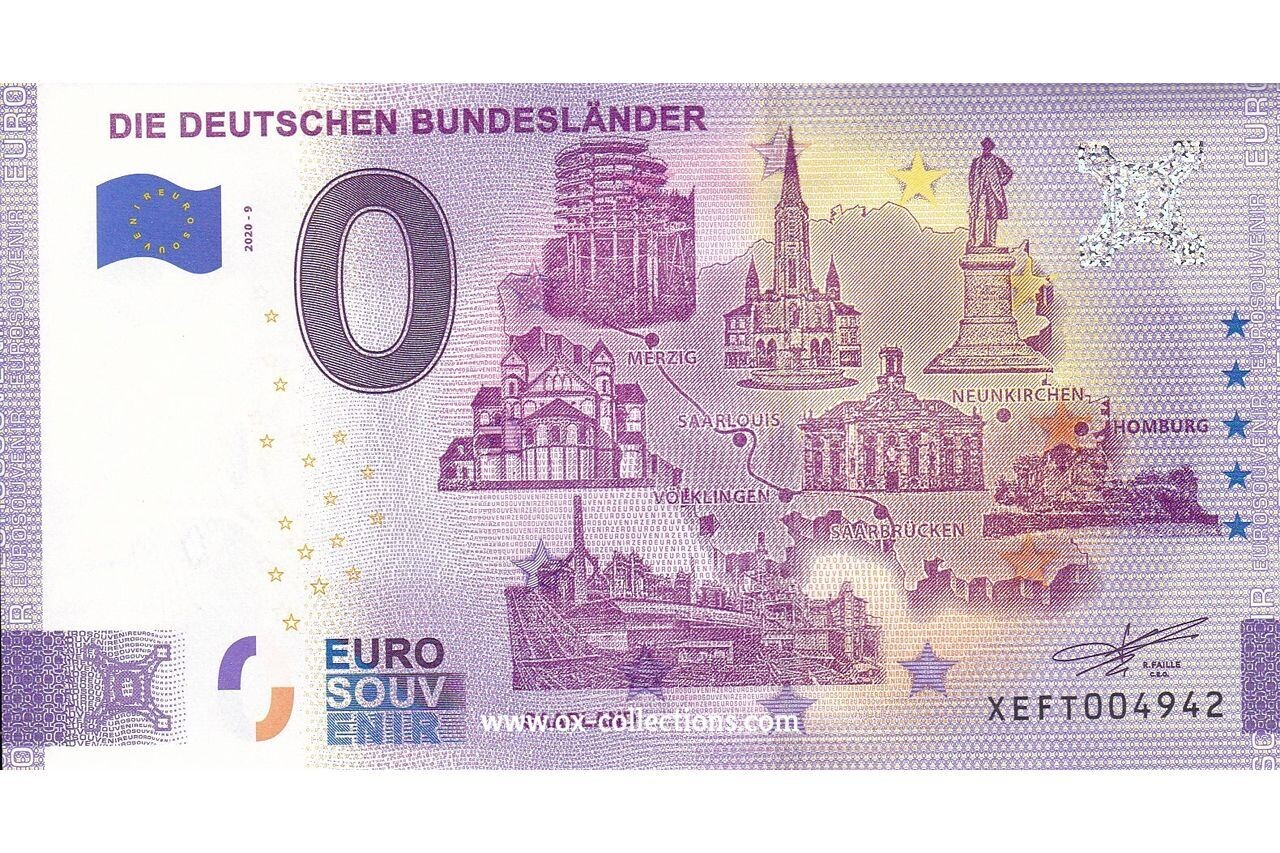 0 Euro Note Die deutschen Bundesländer XEFT-2020-9 | Ox