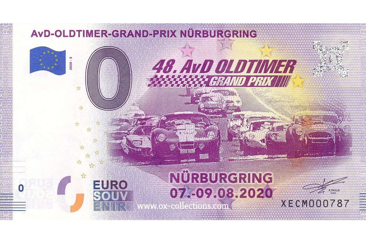 0 Euro-Schein AvD-Oldtimer-Grand-Prix XECM-2020-3 | Ox