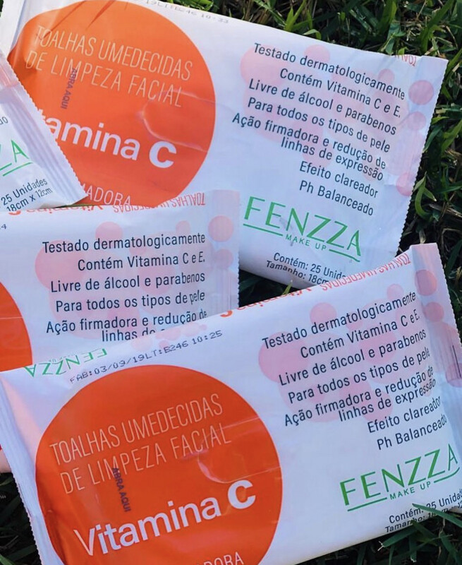 Toalhas Umedecidas De Limpeza Facial Vitamina C Fenzza