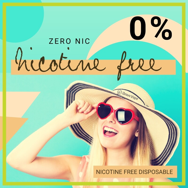 Zero Nicotine 0% | Discover the Freedom: Vaping Without Nicotine Bravo Vape