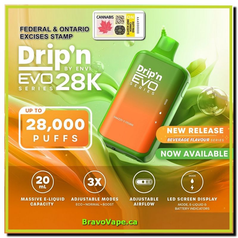 Drip'n by Envi EVO Series 28K Disposable Vape (*Ontario Stamped ...