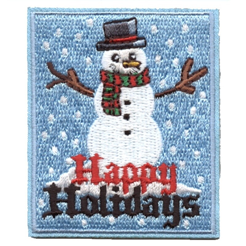 Happy Holidays Patch (Snowman)