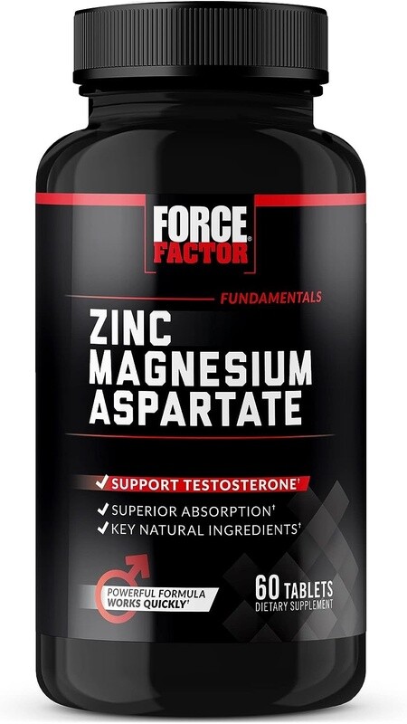 FORCE FACTOR Zine Magnesium Aspartate 60 Tablets