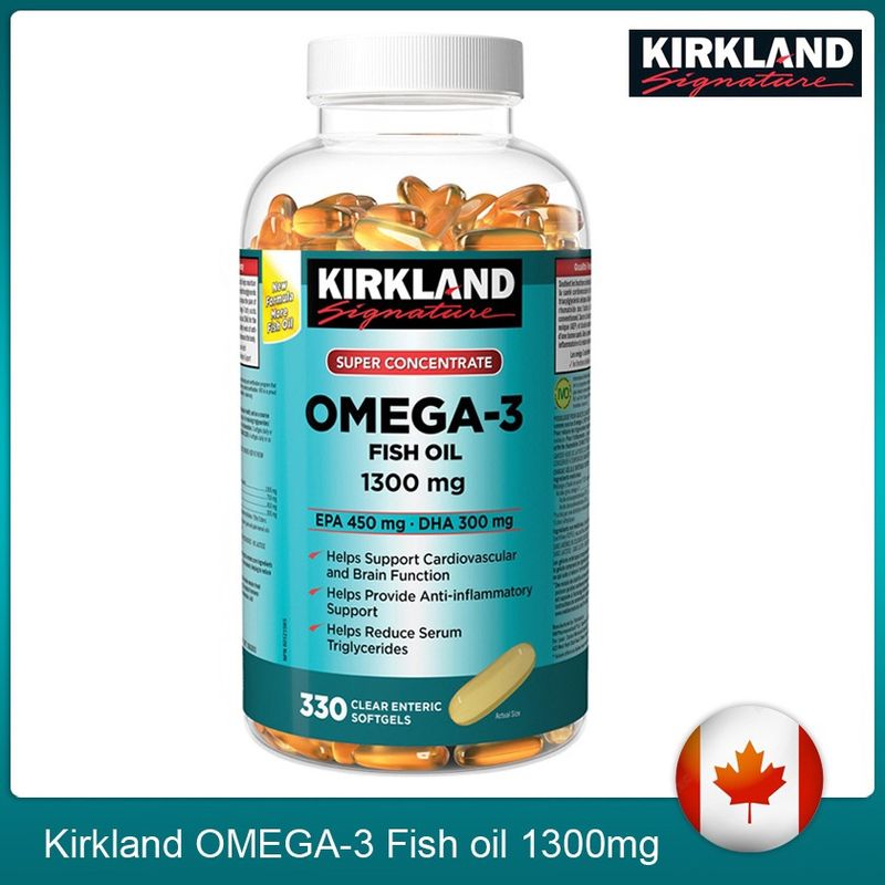 Kirkland OMEGA - 3 1300 mg. 330 clear enteric softgels