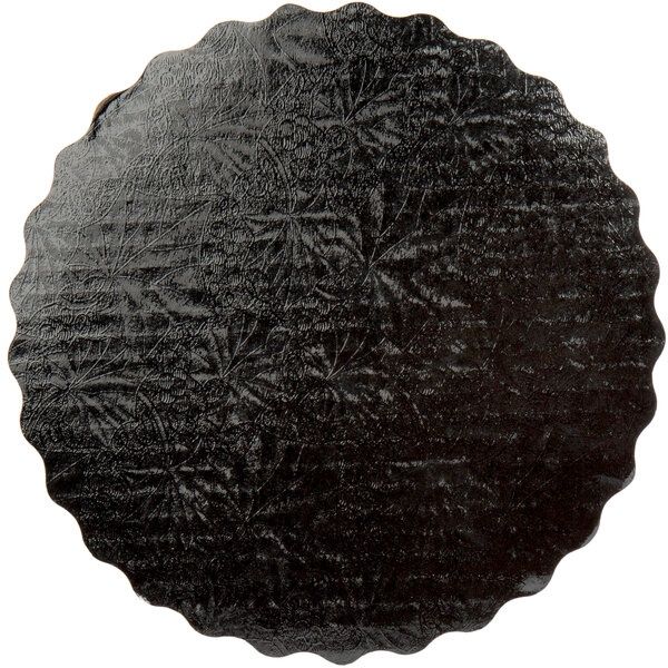 9" Black Round Scallop Board
