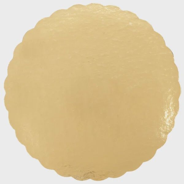 9" Gold Round Scallop Board