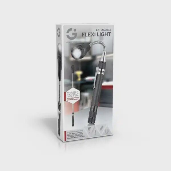 Telescoping Flexi Flashlight Gray