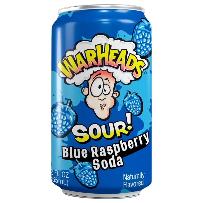 Warheads | 355ml | Sour Blue Raspberry Soda