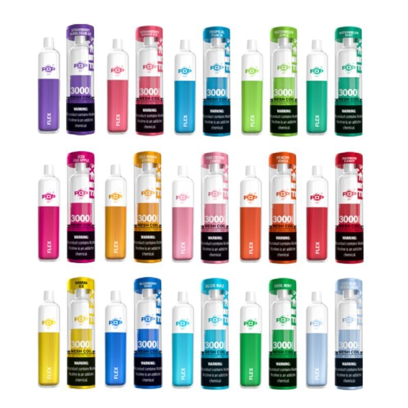 Pop Hit Flex Disposable Vape | TFN Premium Mesh Coil | 3000 Puff 8mL