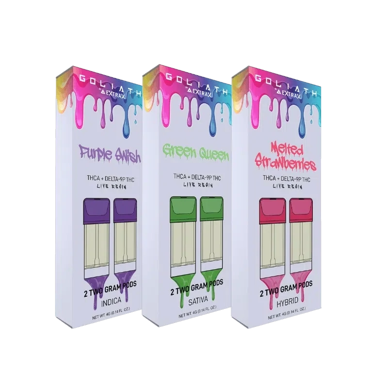 Goliath By Extrax 2 Gram Pods | THCA + Delta 9P THC Live Resin