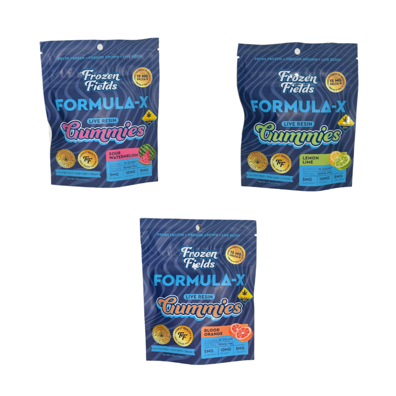 Frozen Fields Formula-X Live Resin Gummies | 10 counts 150mg THC