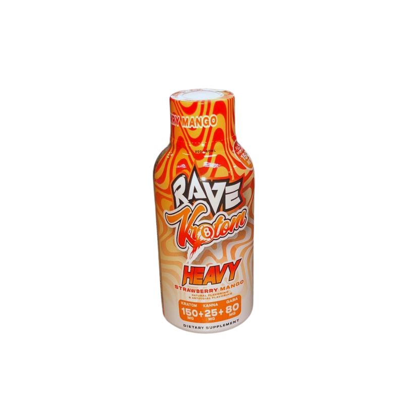 Rave Kr8tom | Double Shot | Heavy | Strawberry Mango