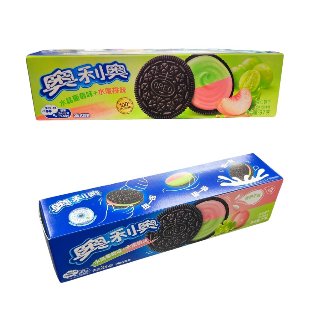 Oreo Cookies - Classic Oreo Biscuits Crystal Grape Peach 2pk/4pc