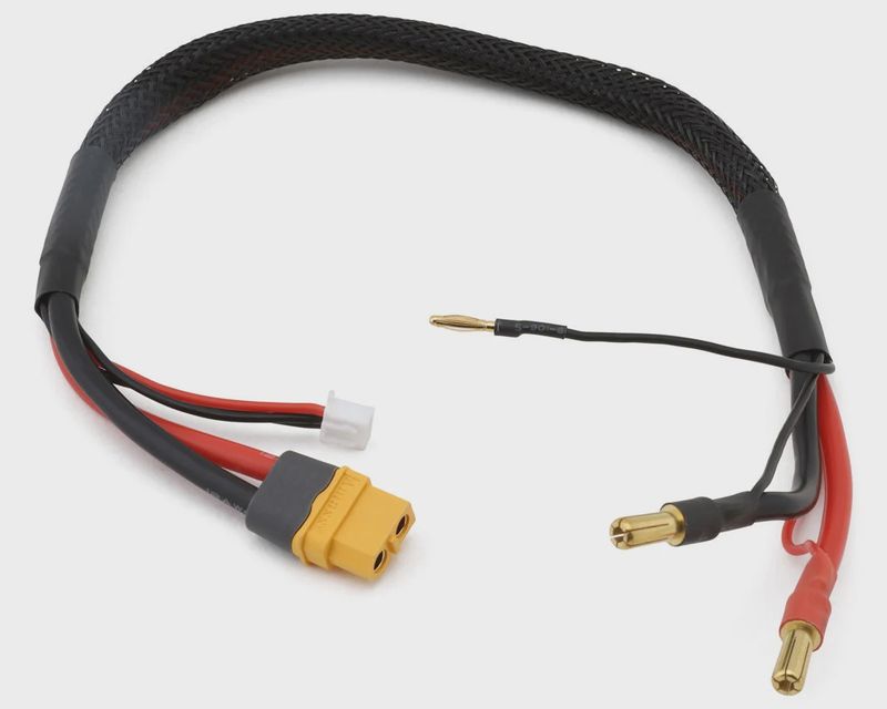 Yeah Racing 2S LiPo XT60 Charge Lead (Female XT60 to 5mm Bullets) w/3 ...