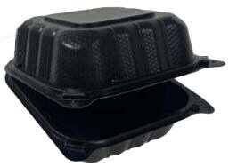 MAXIPLAST 6"X6" CONTAINER HYPLAST MINERAL BLACK 2X175CT