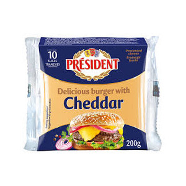 PRESIDENT SPECIAL BURGER W/ CHEDDAR SLICES 36/200 GR (49716) 90329 09/23/26