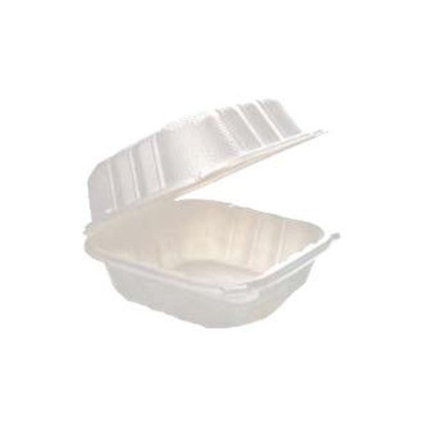 MAXIPLAST 6"X6" CONTAINER HYPLAST MINERAL WHITE 2X175CT