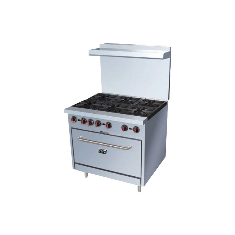 HDS Heavy Duty Range 6 Burner Gas 36" 30,000 BTU