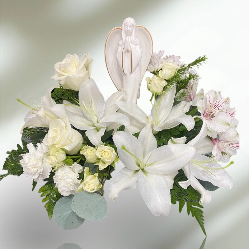 Angel Sympathy Floral Arrangement