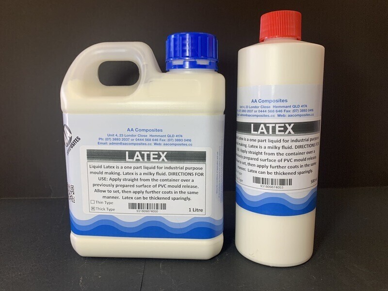 Latex liquid rubber (Thick or Thin varieties) all sizes