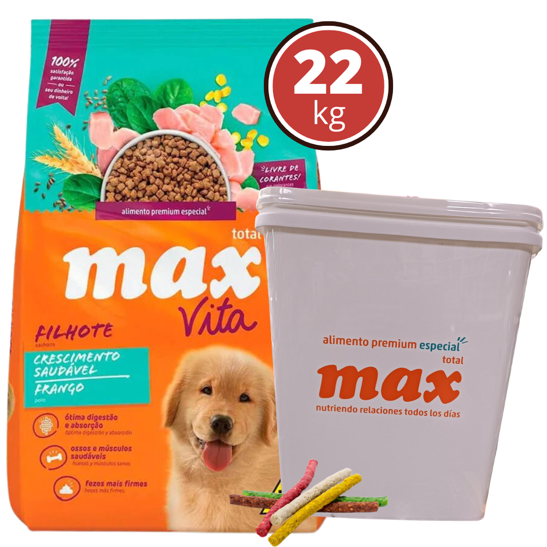 Max Cachorro Pollo 22kg + Regalos